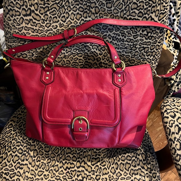 Coach | Bags | Vintage Red Leather Coach Bag | Poshmark